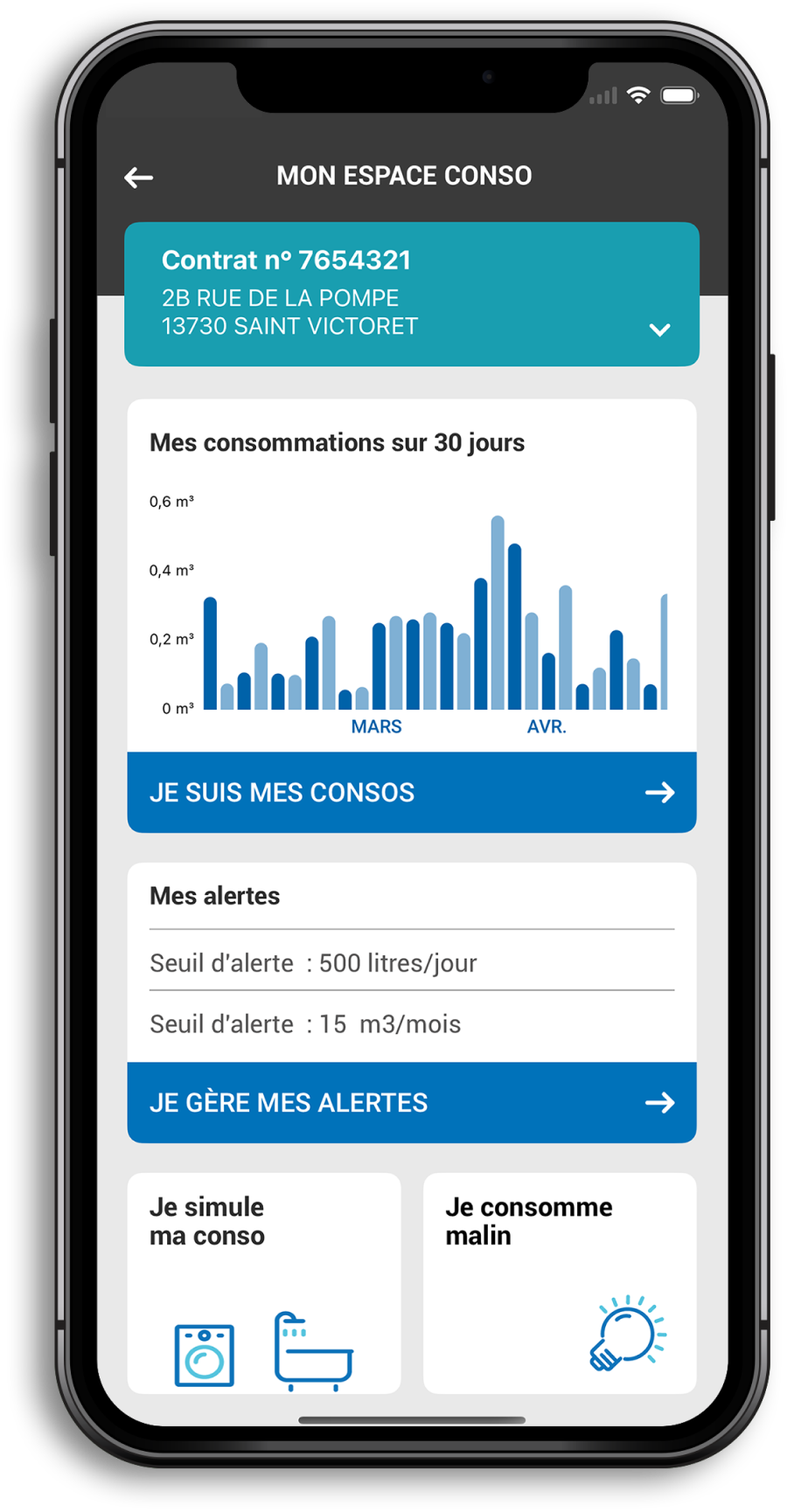 Mon eau SEMM, l'application mobile de Société Eau de Marseille Métropôle