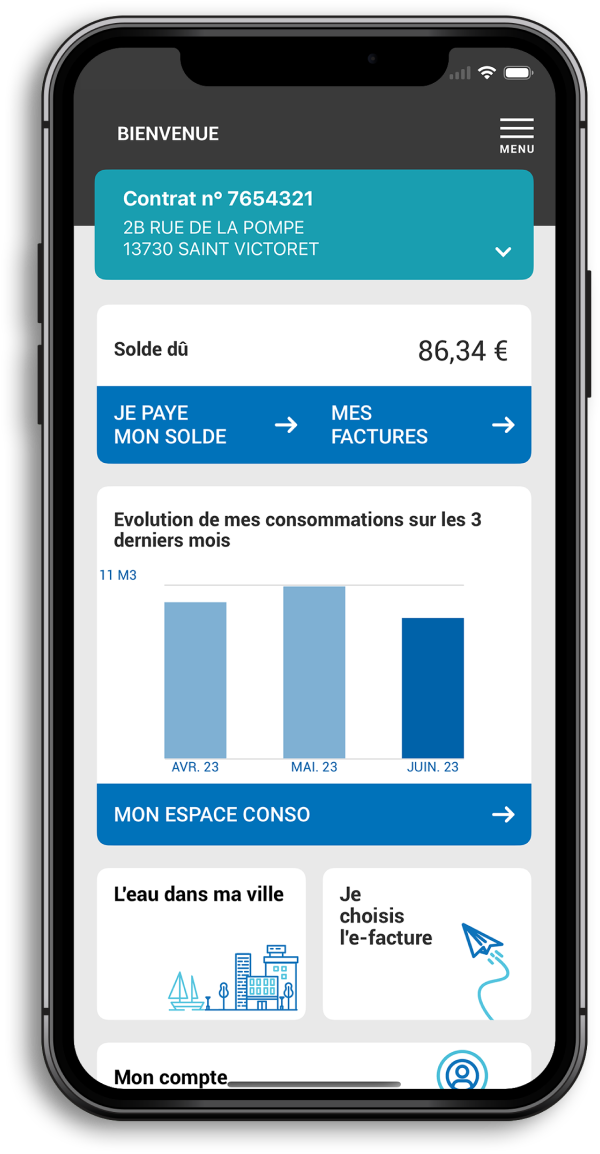Mon eau SEMM, l'application mobile de Société Eau de Marseille Métropôle